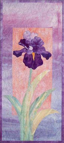 Iris Flower Quilt Pattern Iris Bloom Floral Pattern 5 Quilting Cotton